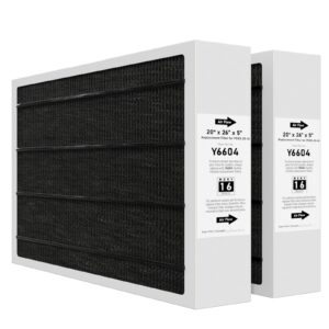 pitymody y6604 merv16 20x26x5 furnace replacement filter compatible with lennox y6604 pureair pco3-20-16 air purifier cleaner purification systems, 2 pack