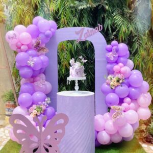 Pink and Purple Party Balloons, 50Pcs 12 Inch Purple Pink Balloons, Metallic Pink Purple Latex Balloons Birthday Party Balloons for Girls Birthday Baby Shower Wedding Party Decorations