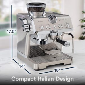 De'Longhi La Specialista Opera Espresso Machine with Cold Brew, Commercial-style Steam Wand for Latte, Cappuccino, Built-in Grinder, EC9555M