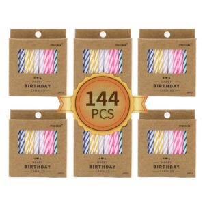 phd cake 144-count multicolored spiral birthday candle, birthday candles for cake, cupcake candles, party celebration