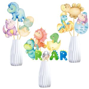 32pcs dinosaur centerpiece sticks dinosaur baby shower decorations dinosaur party centerpiece decorations for dino theme birthday party rawr it's a boy party supplies