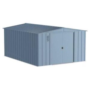 10x14 classic steel storage shed, blue grey