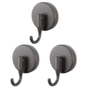 vanloory suction cup hook for shower, heavy duty shower hook removable suction cup hanger for wall/window/glass/mirror/tile, hang up to 18lb waterproof robe and towel hook for bathroom (grey, 3 pack)