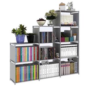 kids bookshelf bookcases 9 cube book shelf organizer bookcase gray diy for bedroom classroom