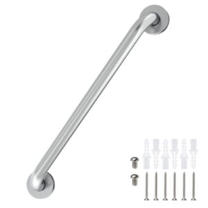 16 inch grab bars for bathtubs and showers brushed nickel, safety shower grab bars for seniors elderly handicapped, handicap grab bars for shower with concealed screws, tesuchan