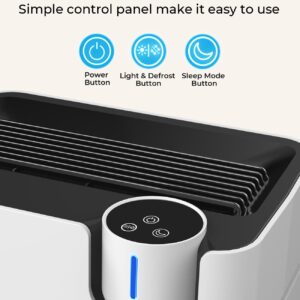 Dehumidifier, PLUSCENT 1000 Sq. Ft. Dehumidifiers for Home, 88 OZ Dehumidifier for Basement Bedroom Bathroom RV and Closet with Drain Hose, Auto Defrost, Auto Shut Off, Sleep Mode, 7 Colors LED Light