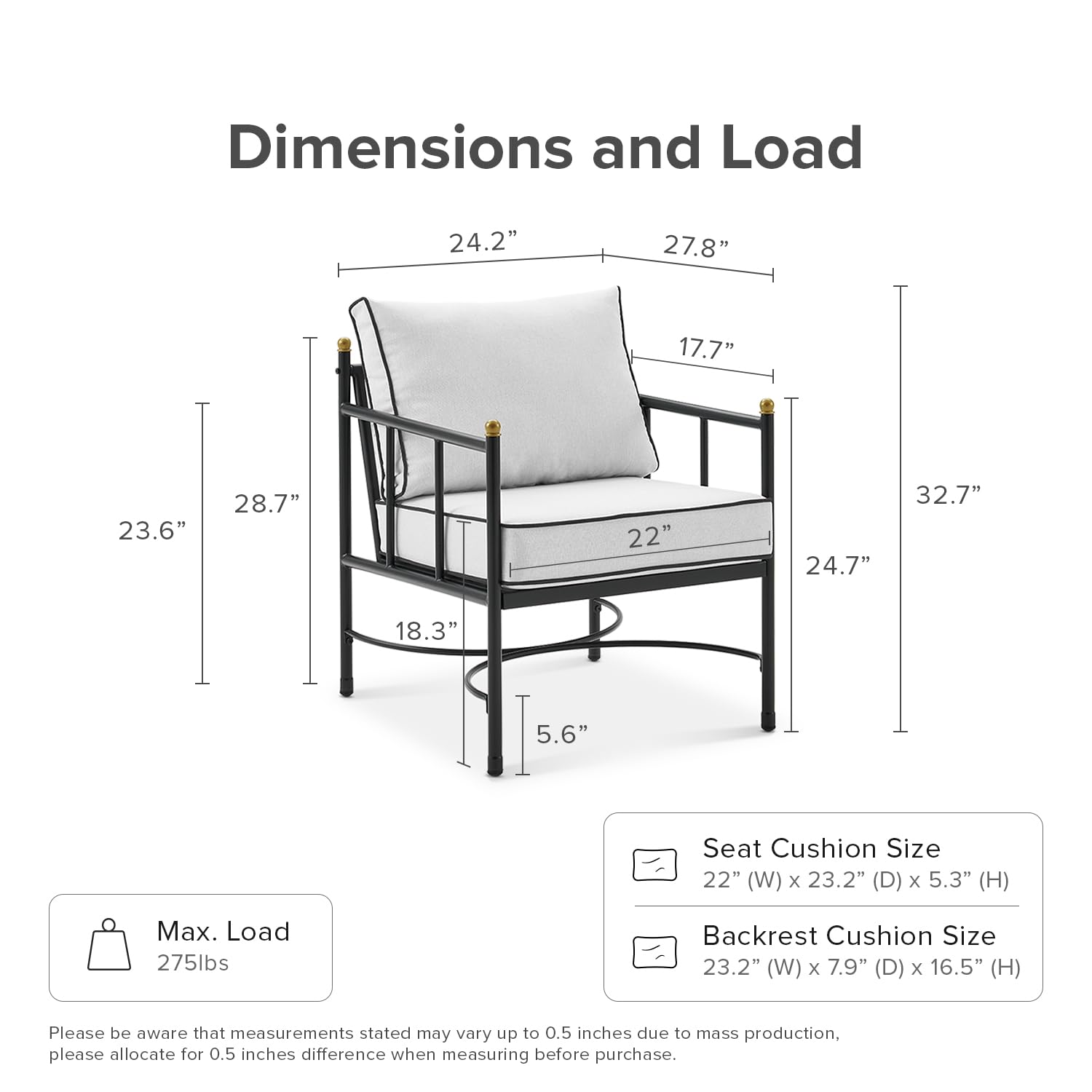 mopio Odelia Patio Furniture Set of 4, Outdoor Sectional Conversation Set, Small Metal Backyard, Front Porch, Balcony Furniture for Apartments, with Patio Chairs Set of 2, Loveseat, Coffee Table