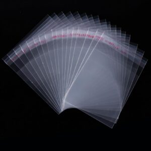 200pcs clear self sealing cellophane bags,4x6 inches self adhesive resealable cello cookie bags individual candy treat bags for cookies packaging gift giving