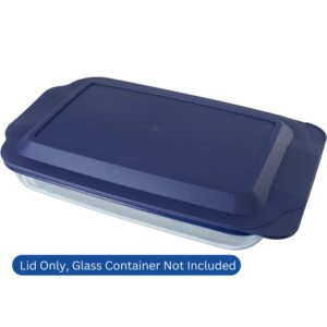 Replacement Lid Cover for Pyrex 3 QT Glass Baking Dish Casserole Container 233-PC (Navy)