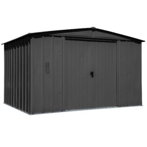 mdmprint 10x8 classic steel storage shed, charcoal, clg108cc-a