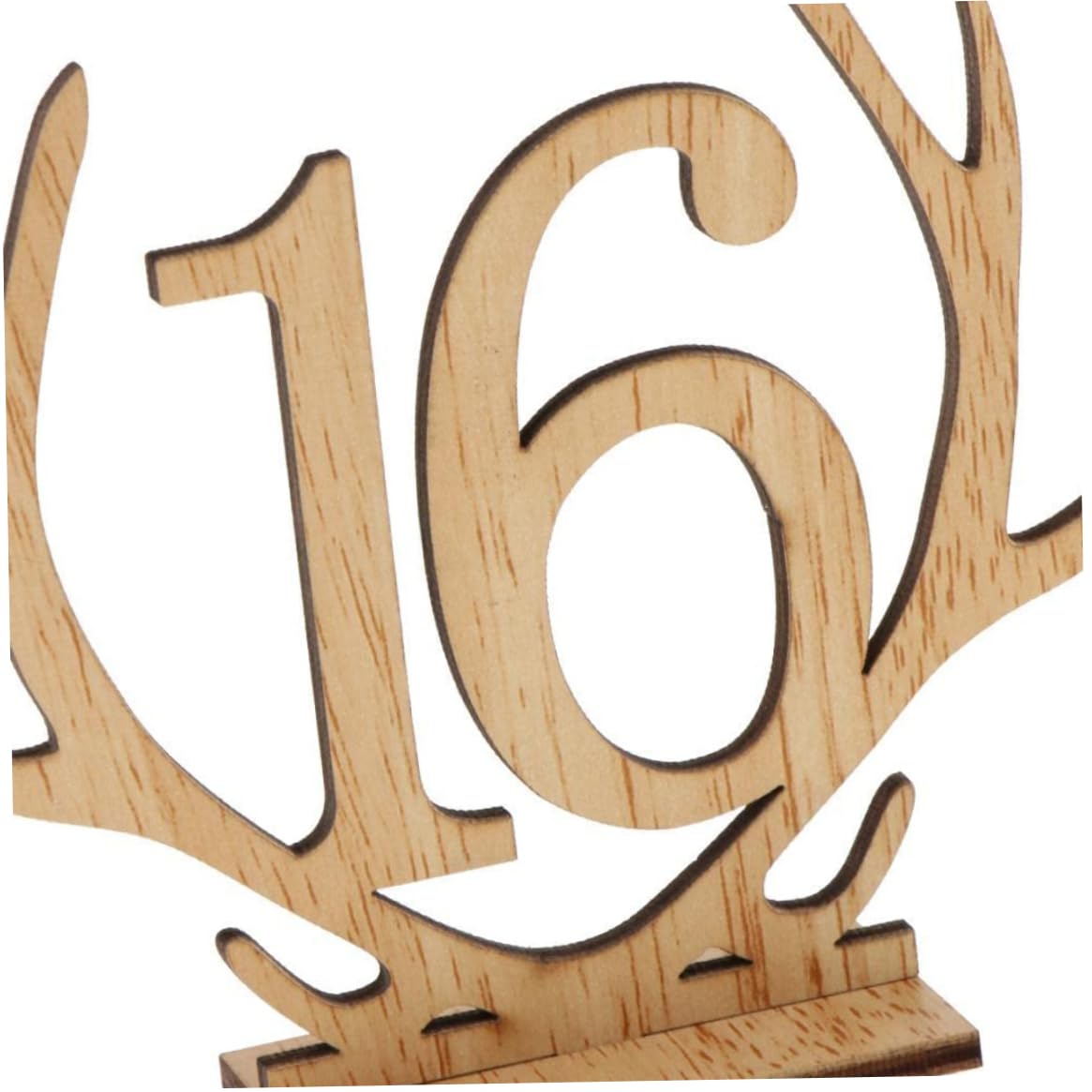 Lawnrden Table Numbers Wooden Number Plate Freestanding Table Cards 1-20 Table Number Sign Stand Antler Table Cards Table Decor for Banquets, Table Numbers