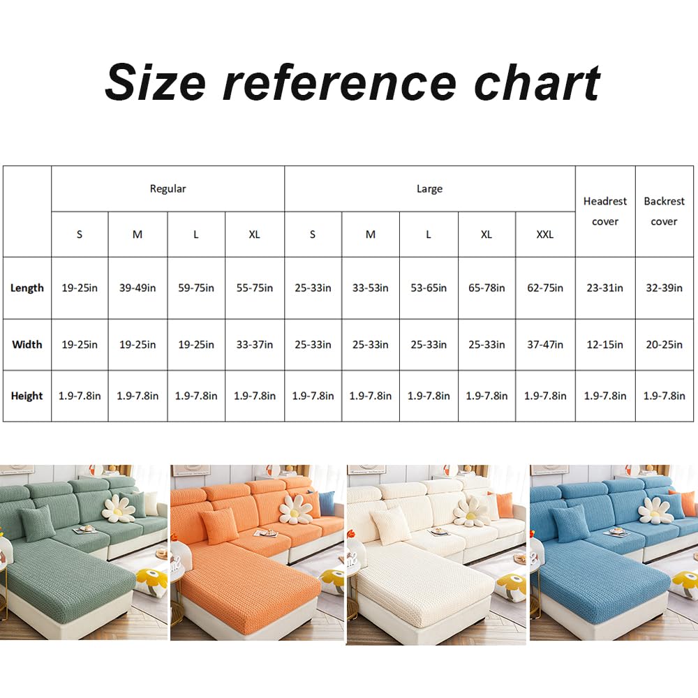 Sofa Hero Covers for Couch, Soothing Home Sofa Covers, Magic Sofa Covers, Stretch Washable Non Slip Sectional Sofa Cushion Slipcovers for Furniture Living Room (Seat covers Regular S,Style-B)