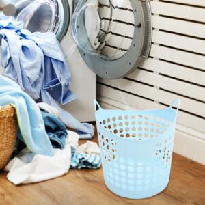 Luxshiny Flexible Laundry Baskets, 30l Hollow Plastic Laundry Hamper Washing Basket Clothes Storage Bin Sundries Organizer with Carrying Handles for Bathroom