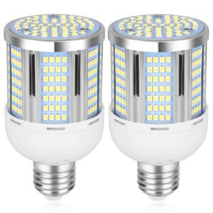 2 pack 200w equivalent led corn light bulb, 3000 lumen 5000k daylight white 30w led corn lamp, e26/e27 base led light bulb for home garden garage backyard street office household