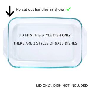 Replacement Lid Cover for Pyrex 3 QT Glass Baking Dish Casserole Container 233-PC (Navy)