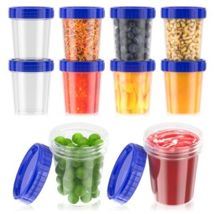 [10 pack] 4oz salad dressing container to go - small containers with lids leakproof condiment containers with screw lids reusable stackable plastic dip sauce containers