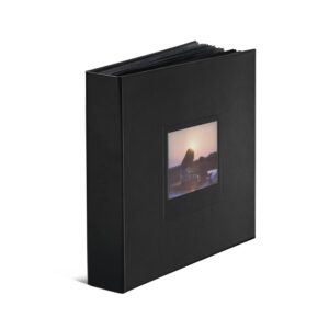 polaroid photo album - black - large photo album for polaroid i-type, 600, and sx-70 instant photos, capacity 160 photos (6368)