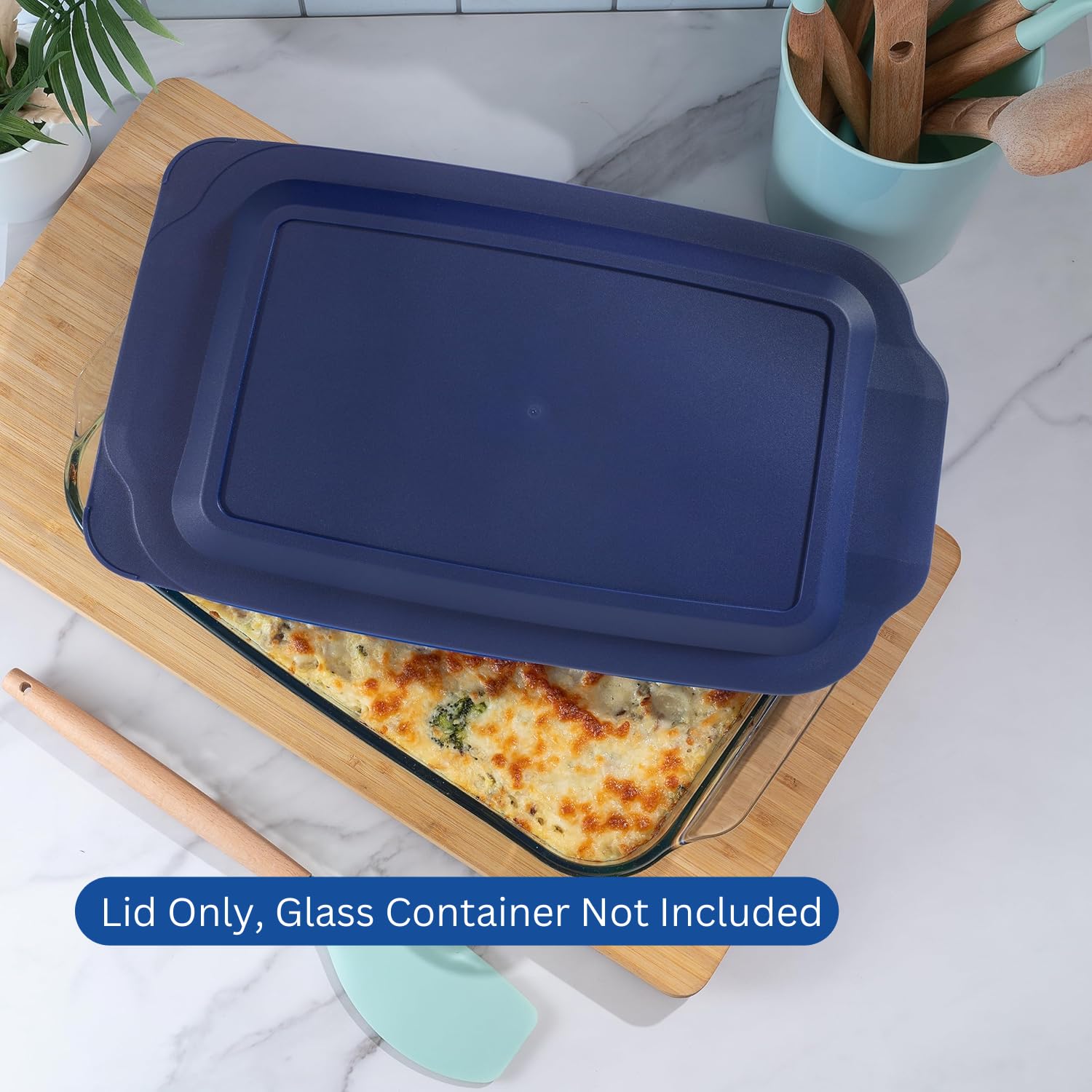 Replacement Lid Cover for Pyrex 3 QT Glass Baking Dish Casserole Container 233-PC (Navy)