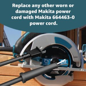 Replacement Power Cord 664463-0 (2X14X8 Sj) for Makita Circular Saw Polishing and Sanding Machine,Heavy Duty Cord for Makita Power Tool Replacement Component Accessories