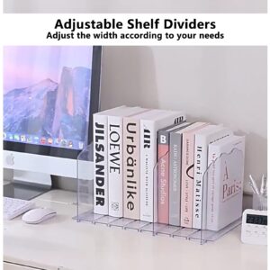 SZFZWHYY Adjustable Shelf Divider for Closet, Acrylic Purse Organizers for Closet, Clear Bookshelf Separator Organizers for House, Office Use, Clear (8LAYER)