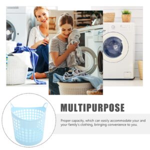 Luxshiny Flexible Laundry Baskets, 30l Hollow Plastic Laundry Hamper Washing Basket Clothes Storage Bin Sundries Organizer with Carrying Handles for Bathroom