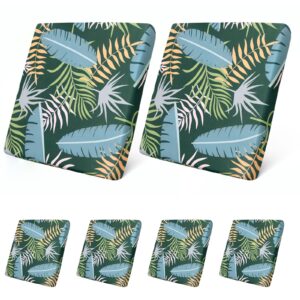 topchances 6pcs printed couch cushion covers,stretch cushion cover replacement seat cushion cover patio furniture cushions couch,pattern sofa slipcovers