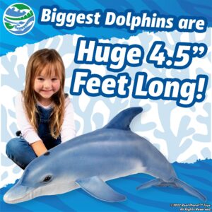 Real Planet 24" Dolphin Plush - Realistic Blue Dolphin Stuffed Animal, Cute Stuff Plush Animals Gift for Kids, Giant Stuffed Animals for Girls Pillows for Kids