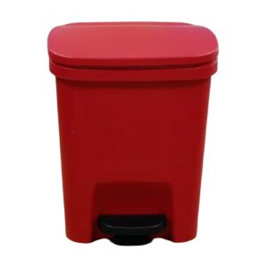 DNCG Step-On Trash Can, Kitchen Garbage Bin with Soft Close Lid, Waste Bin Protection, Rectangular Trash Can Foot Pedal Operation for Bathroom, Kitchen, Refer to description, Ruby red