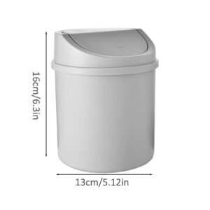 Generic Desktop Garbage Can, Living Room Trash can, Trashcans, Unique Cute Trashcans with Lid, Portable Garbage Bin Funny Waste Can for Bedrooms Dormitories Living Rooms Tables Desks, grey