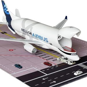 QOADXPC 1:150 Scale Airbus Super Beluga XL Transport Aircraft Model, 16.5 Inches Length, with Openable Cargo Bay - Ideal Gifts and Collectible Display Pieces