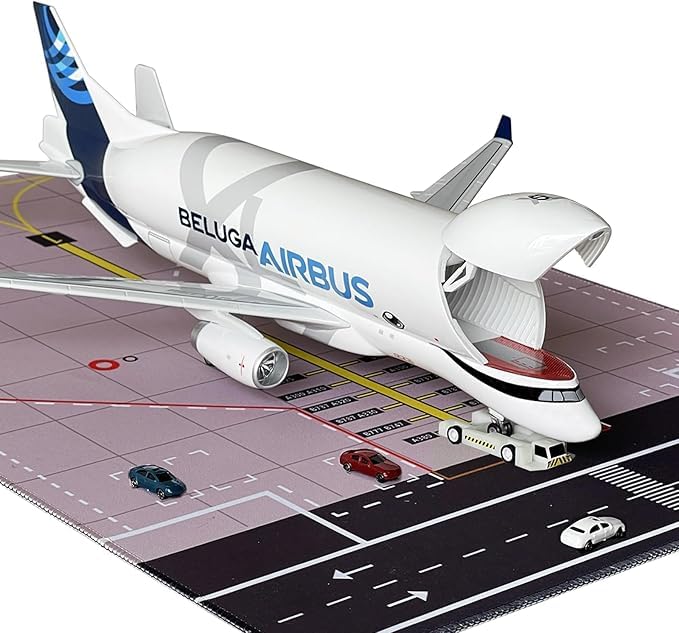 QOADXPC 1:150 Scale Airbus Super Beluga XL Transport Aircraft Model, 16.5 Inches Length, with Openable Cargo Bay - Ideal Gifts and Collectible Display Pieces