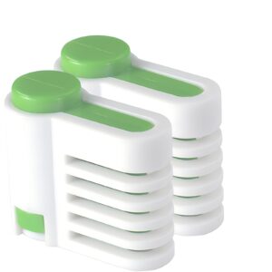 2pcs diy cake slicer, stratification auxiliary bread slice, toast cut, 5 layers leveler slicer, kitchen fixator tool green