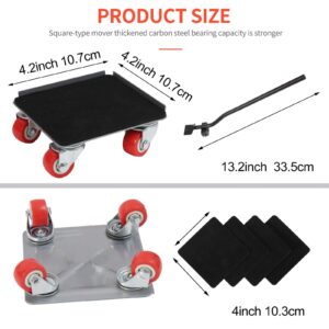 Heavy Duty Furniture Dolly,Furniture Mover 4 Wheels,360°Rotation Wheels Furniture Dolly,for Moving Heavy Furniture, Refrigerator, Sofa,Safe,Piano, Cabinet1500 Lbs Load Capacity