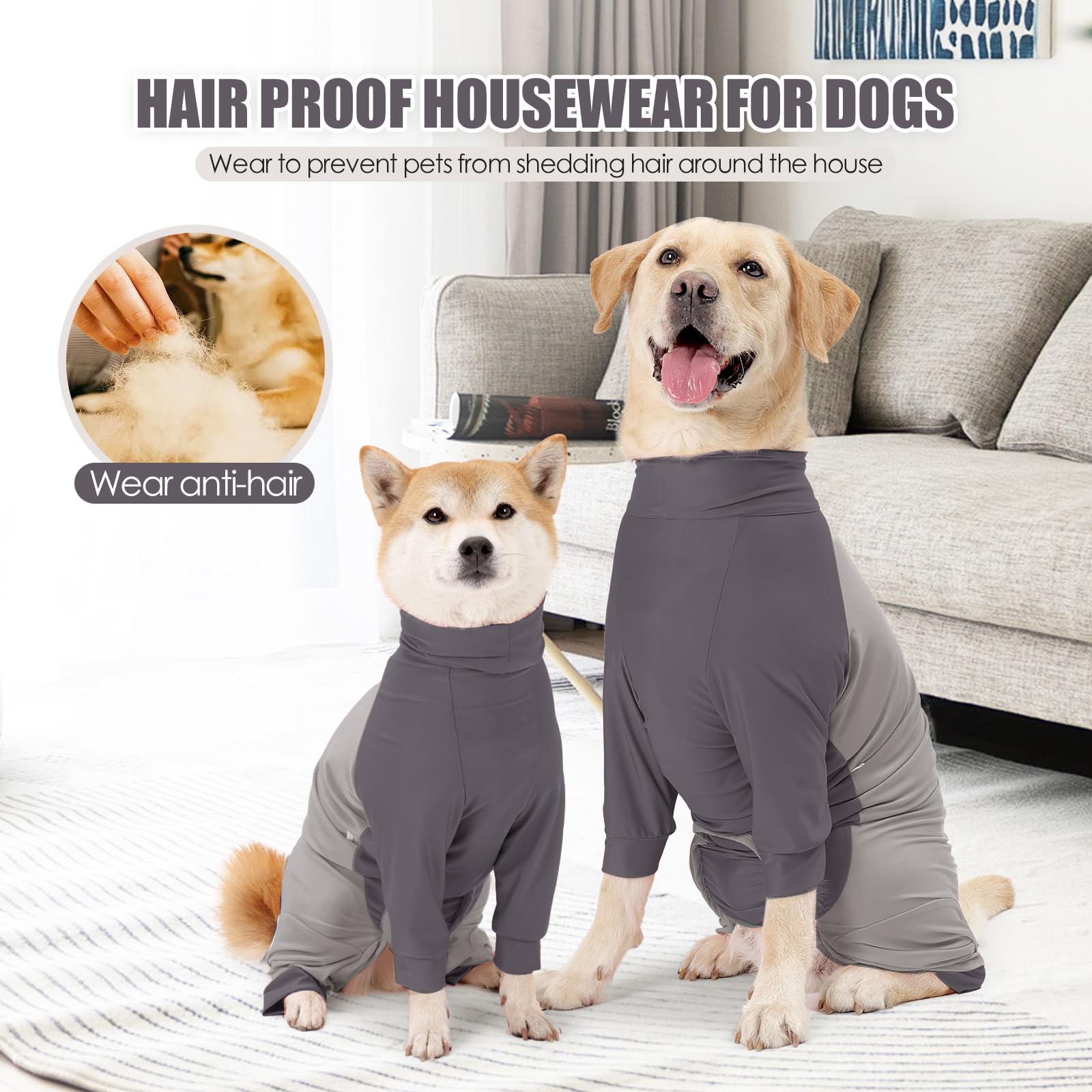 Dog Onesie for Surgery Female Male, Dog Recovery Suit for Dogs After Surgery, Breathable Dog Surgery Suit Female Spay Dog Pajamas Body Suits Prevent Shedding Suit Dog Cone Alternative Anti Licking