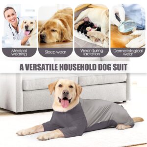 Dog Onesie for Surgery Female Male, Dog Recovery Suit for Dogs After Surgery, Breathable Dog Surgery Suit Female Spay Dog Pajamas Body Suits Prevent Shedding Suit Dog Cone Alternative Anti Licking