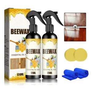 tmairsus 2pcs natural beeswax spray furniture polish,the original bees wax furniture polish and cleaner,furniture polish and cleaner spray used to care for living rooms,kitchens,wood furniture floors