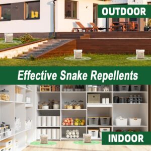 EQCFSATY Snake Repellent for Yard Powerful, Snake Repellent Pet Safe,Snake Away Repellent for Outdoors, Backyard Snake Repellent Outdoor, Snake Repellent Indoor, Snake Deterrent Outdoor -8P, Green