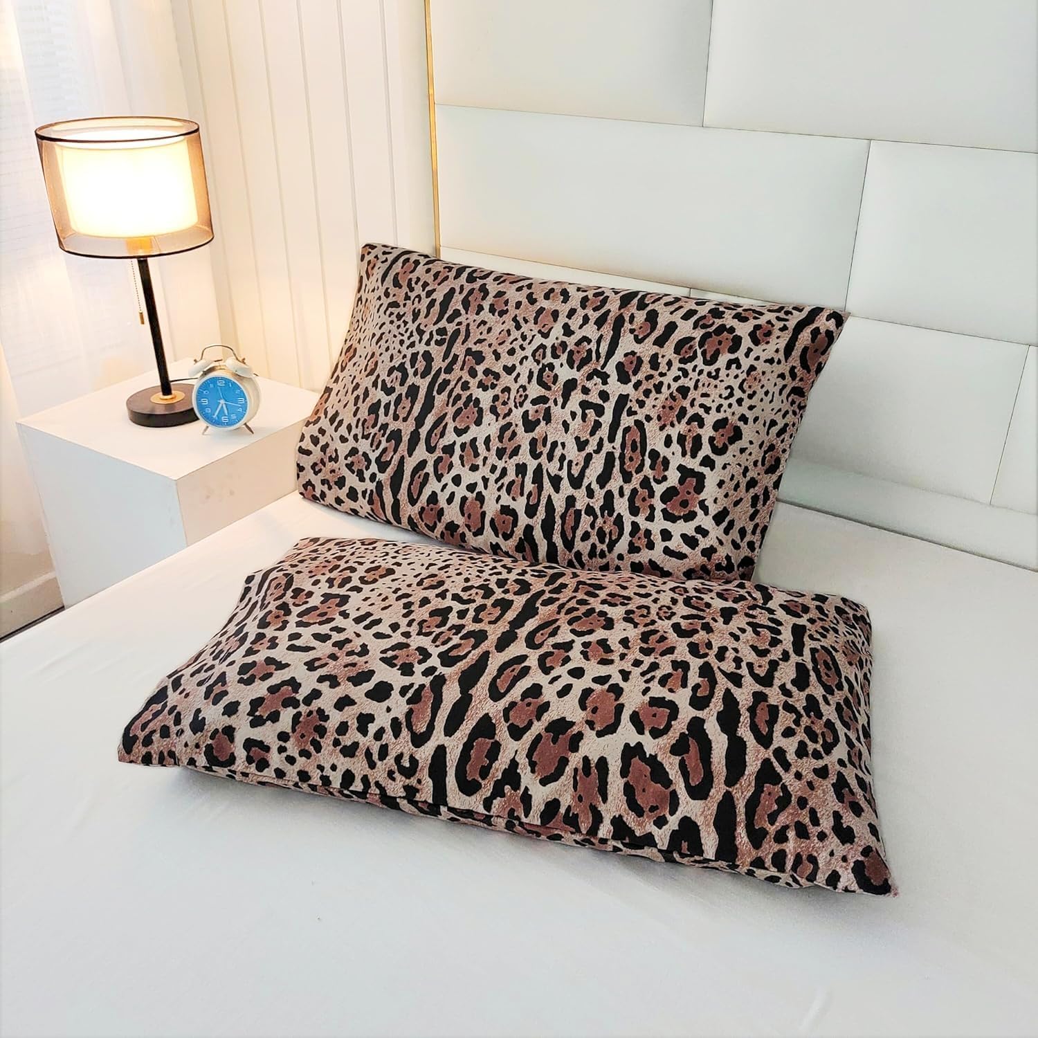 SDY 3PCS Leopard Comforter Set Queen, Animal Print Comforter Set Queen, Leopard Print Bedding Cheetah Print Comforter Set Queen, Bedroom Comforter Sets Queen for Kids, Toddler, Girls, Boys