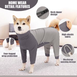 Dog Onesie for Surgery Female Male, Dog Recovery Suit for Dogs After Surgery, Breathable Dog Surgery Suit Female Spay Dog Pajamas Body Suits Prevent Shedding Suit Dog Cone Alternative Anti Licking