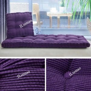 Porch Swing Cushion or Backrest 40 60 36 50 in Bench Cushion for Indoor Outdoor Furniture, 1 2 3 Seater Thickened Garden Cushion Patio Backyard and Garden Lawn Rattan Hammock(Purple 1b,110x40 cm 43x16