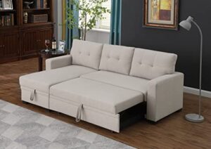 devion furniture leager sofabed, 83" w x 53" d x 35h, beige