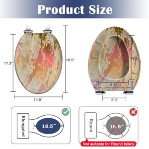 Elongated Toilet Seat natural marble texture seamless stone texture natural marble for Resin Toilet Seat Quietly Slow Close with Quick-Release Hinges Toilet Seat with Cover Easy to Clean Install