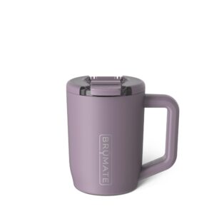 brümate müv - 15oz 100% leak proof insulated coffee mug with handle & lid - stainless steel coffee travel mug - double walled coffee cup (lilac dusk)