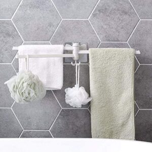 YXCNP Towel Rack, Rotating Towel Bar Punch-Free Bathroom Kitchen Towel Rail No Trace Sticky Hardware Decoration Bath Towel Holder/Grey