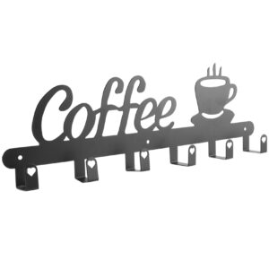 soaying coffee mug holder wall mounted,coffee bar decor sign,coffee cup rack holds,coffee sign mug hanger,coffee mug rack