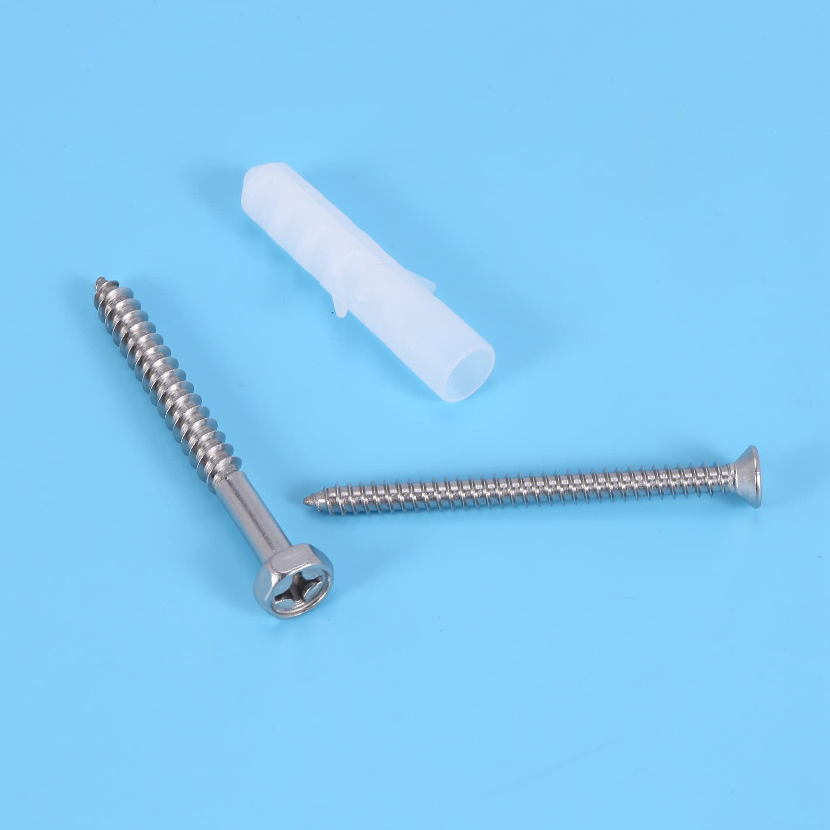 IDOLOVA Bathroom Angled Floor Wc Toilet Pan Bidet Or Semi Pedestal Fixing Kit Bolts, Silver