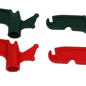 JSP Manufacturing Green & Red Plastic Utility Handy Hook - Screw On Pole Attachment Hook- 2 Kit