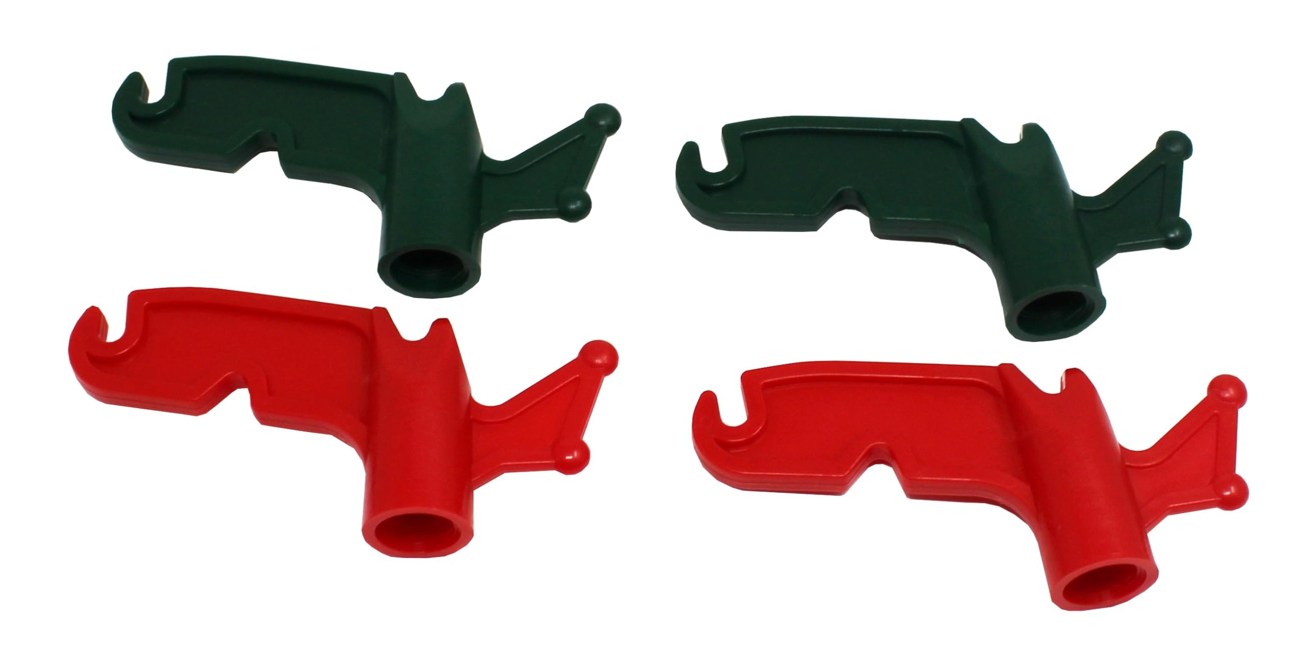 JSP Manufacturing Green & Red Plastic Utility Handy Hook - Screw On Pole Attachment Hook- 2 Kit