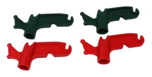 jsp manufacturing green & red plastic utility handy hook - screw on pole attachment hook- 2 kit