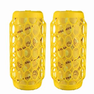 Wasp Trap Carpenter Bee Trap 2 PCS & Replaceable Sticky Boards 4 PCS & Hanging Strings 2 PCS | Repellent Wasp Trap Hanging for Yellow Jacket Wasp Killer Catcher | Reusable & Durable Bee Catcher